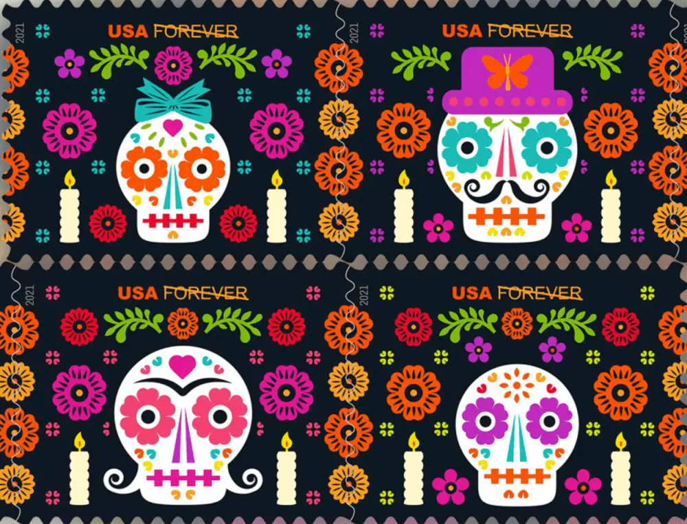 Το ταχυδρομείο σαλιγκάρι ξαναζωντανεύει με αυτά τα γραμματόσημα Día de los Muertos 47741_3