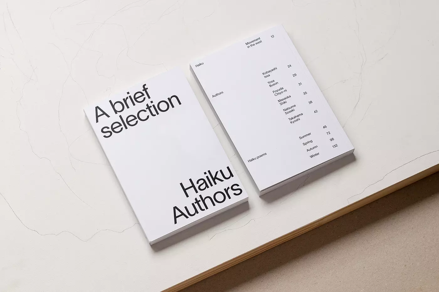 'Una breve selección de autores de haiku' lo mantiene tan minimalista como su homónimo