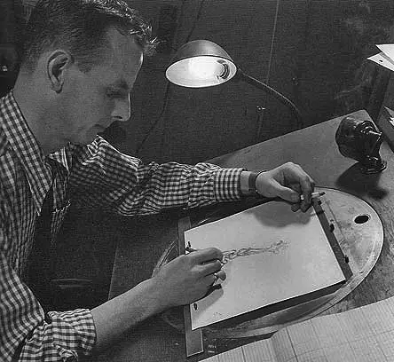 Animators Viliss Pails strādā pie UPA diska