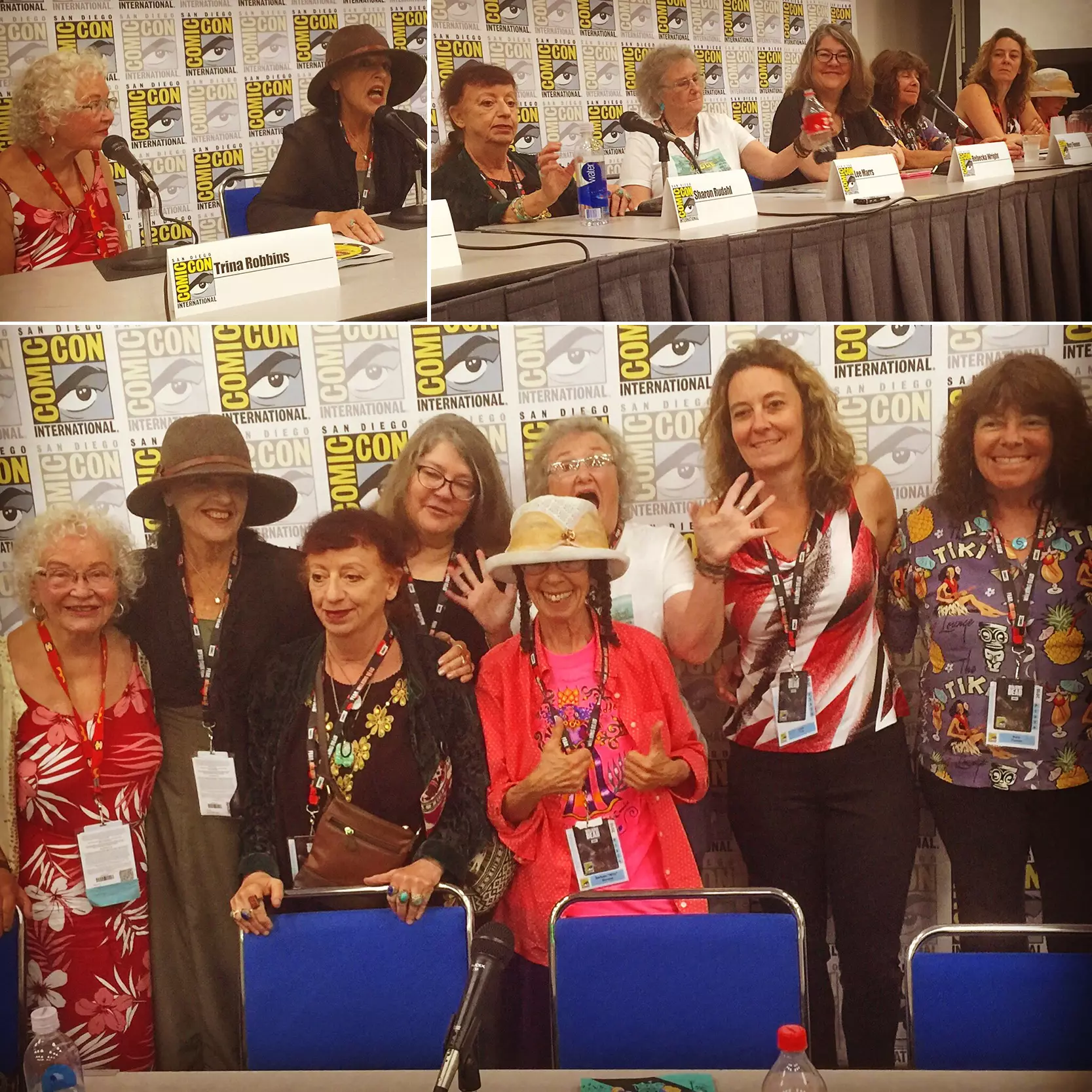 Trina Robbins úplne vľavo na minulomesačnom paneli Comic-Con v San Diegu o jej najnovšej knihe,