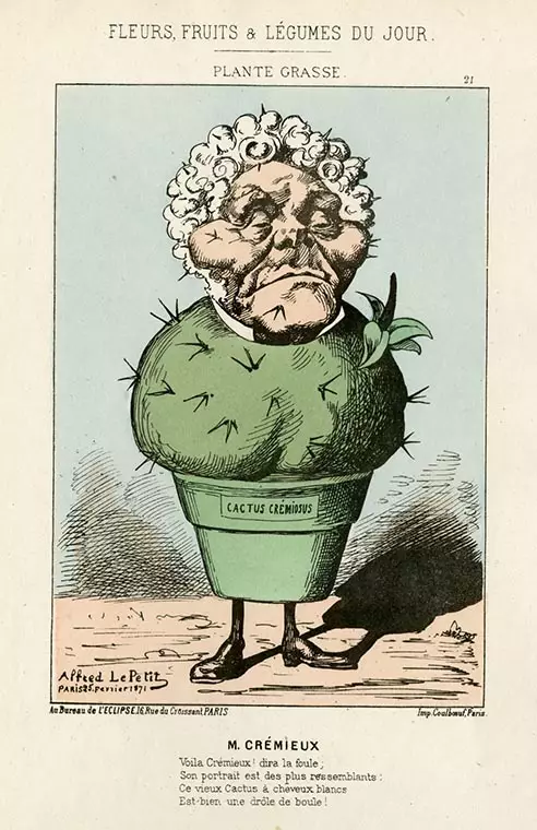 Fleurs, Fruits & Légumes du Jour, yon folio karikat pa Alfred Le Petit (1841-1909) soti nan 1871.