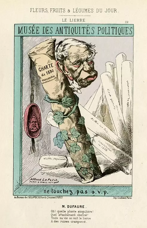 “Fleurs, Fruits & Légumes du Jour”, 1871-nji ýyldan Alfred Le Petitiň (1841-1909) karikatura yzlarynyň folio