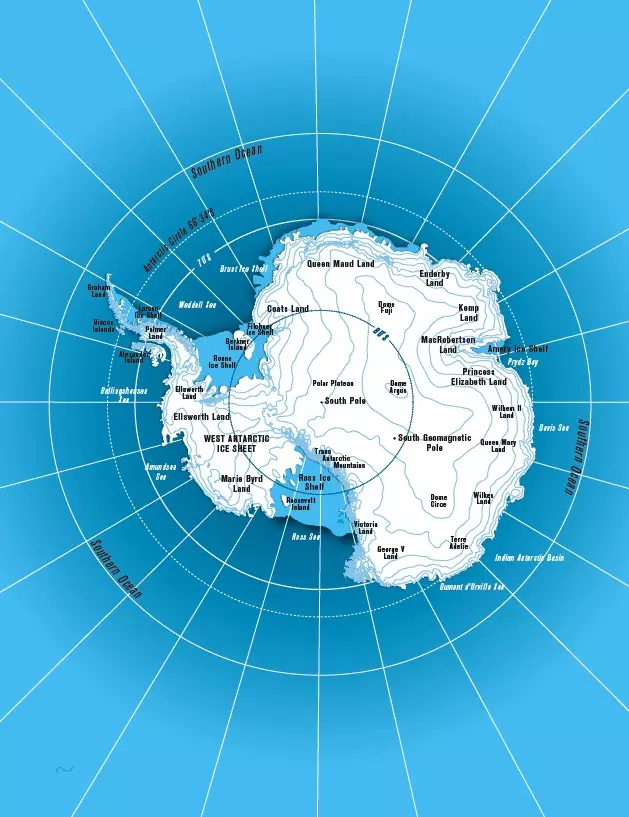 Zemljevid Antarktike