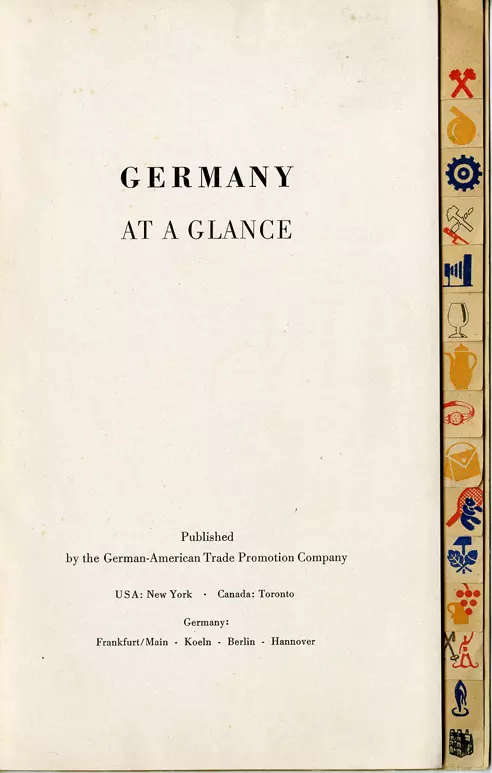 Germany at a Glance diterbitkan pada tahun 1952.