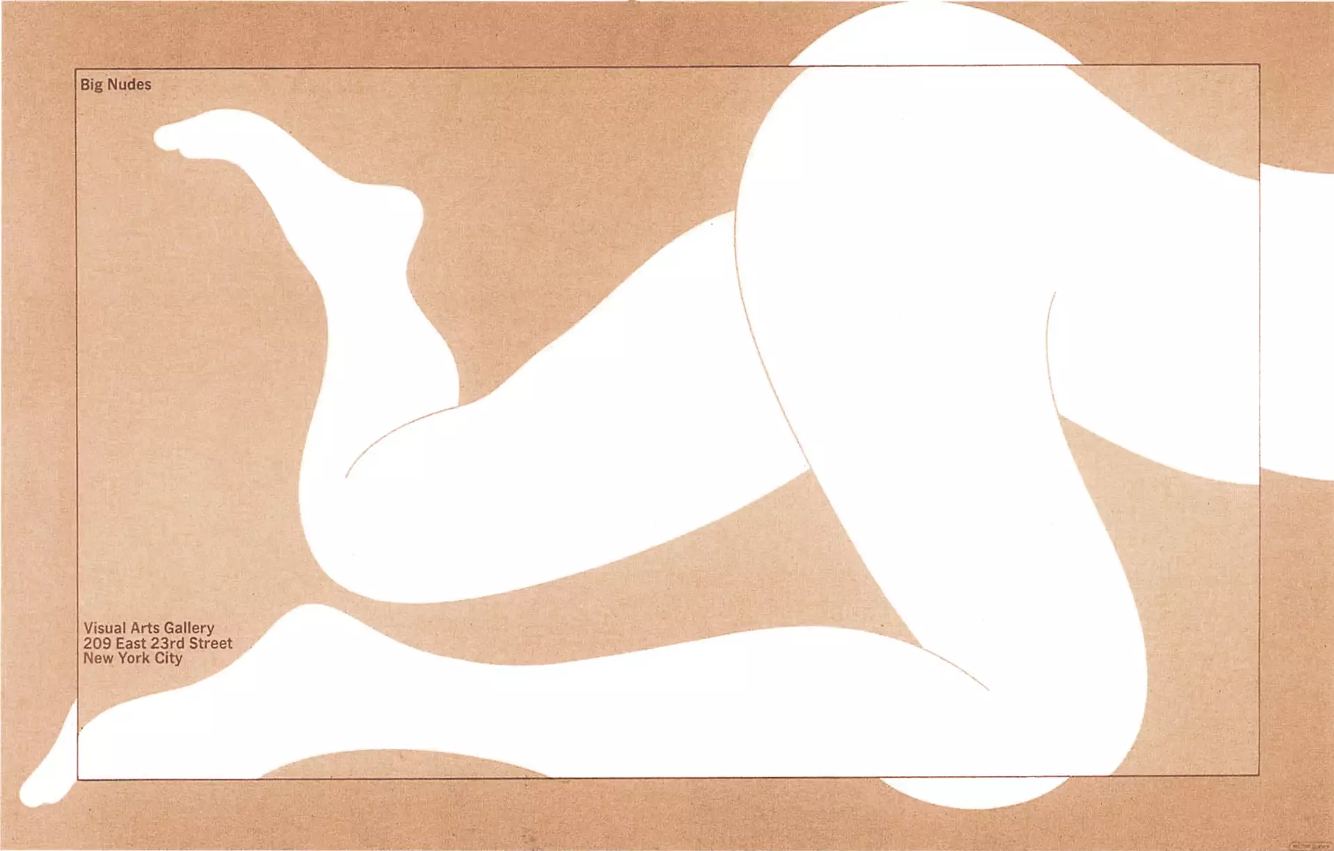 Cartel da exposición Big Nudes at the School of Visual Arts, 1967. Cortesía de Milton Glaser