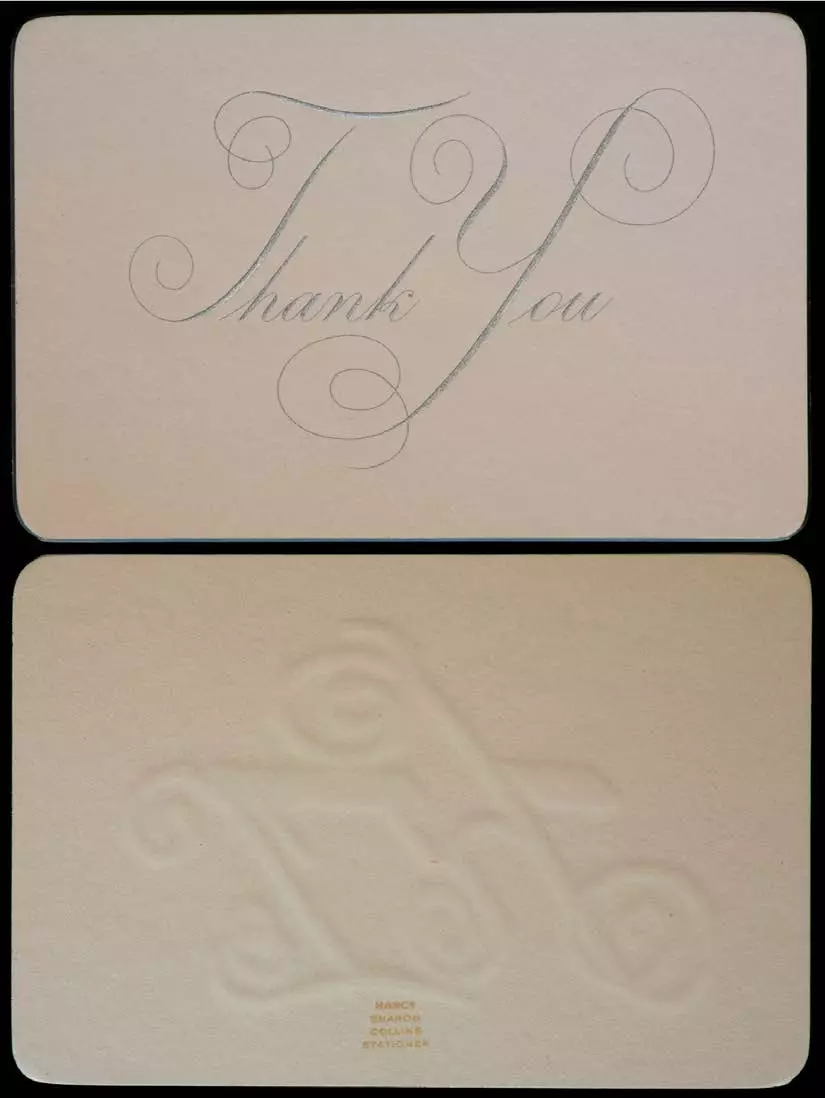 nakaukit na Thank You card